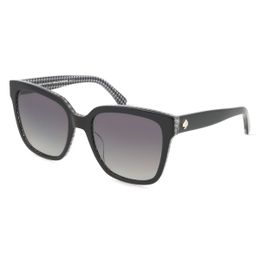 Kate Spade KS KIYA 2/G/S | Damen-Sonnenbrille | Fassung: Vollrand, Quadratisch, Acetat, Schwarz Gemustert | Glasfarbe: Grau Verlaufend