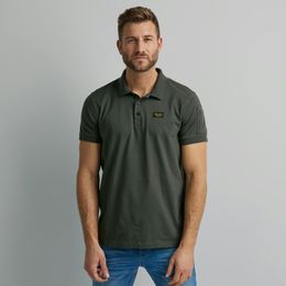 PME-Legend Poloshirt PME LEGEND, Herren, Gr. L (52/54), grau, Web, Obermaterial: 95% Baumwolle, 5% Elasthan, normal h&uuml;ftbedeckend, Rundhals, Shirts, mit Logostickerei