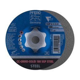 Pferd TOOLS CC-GRIND SOLID Schleifscheibe 180x22,23 mm COARSE Speziallinie SGP STEEL f&uuml;r Stahl (64187180)