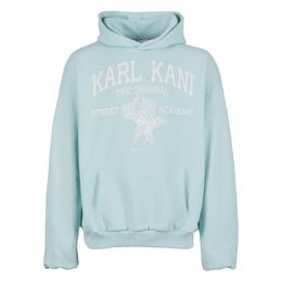 Kapuzenpullover Karl Kani "Karl Kani Karl Kani Kani Street Academy OS Hoodie", Herren, Gr. L, light blau, 80% Baumwolle, 20% Polyester, mehrfarbig, oversize, ohne Ausschnitt, Pullover Kapuzenpullover