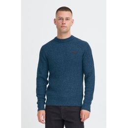 Strickpullover Blend "BHPattax", Herren, Gr. S, marineblaus melange, Grobstrick, 100% Polyacryl, unifarben, normal normal, Rundhals, Pullover Strickpullover, Klassischer Grobstrickpullover