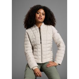 Steppjacke Kangaroos, Damen, Gr. 42, beige, Obermaterial: 100% Polyester. Futter: 100% Polyester. Wattierung: 100% Polyester, unifarben, figurbetont h&uuml;ftlang, Jacken Steppjacke, &Uuml;bergangsjacke, figurbetonter Schnitt, h&uuml;ftlange Passform