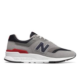 Sneaker New Balance "997H", Herren, Gr. 40,5, grau (grau, navy), Leder, Textil, Schuhe Sneaker