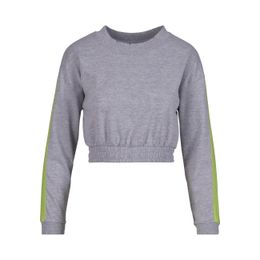 Sweater DEF "DEF Damen Chelsea Crewneck", Damen, Gr. M, grau, 90% Baumwolle, 10% Polyester, Rundhals, Sweatshirts Sweater