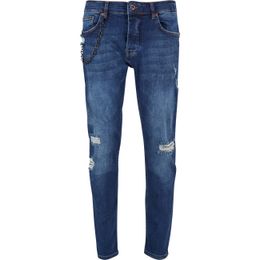 Bequeme Jeans 2Y STUDIOS "2Y Studios Herren 2Y Tapered Fit Jeans", Herren, Gr. 30, Normalgr&ouml;&szlig;en, blau, 97% Baumwolle, 3% Elasthan, unifarben, Jeans