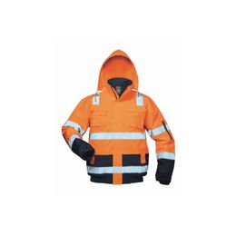 Arbeitsjacke SAFESTYLE "Bekleidung Warnschutz Pilotenjacke Jonas orange", Herren, Gr. 3XL, orange (orange, marine), Obermaterial: 100% Polyester PES., Jacken