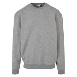 Sweatshirt Urban Classics "Urban Classics Herren Crewneck Sweatshirt", Herren, Gr. L, grau, 65% Baumwolle, 35% Polyester, unifarben, Rundhals, Sweatshirts Sweatshirt