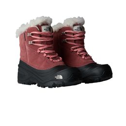 Winterstiefel The North Face "Y SHELLISTA V LACE WP", Damen, Gr. 33,5, braun (canyon dust), Leder, Schuhe Winterstiefel, Winterschuhe, Winterboots, Snowboots, wasserdicht
