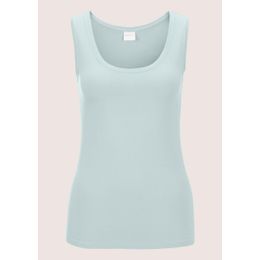 Madeleine Mode Tr&auml;gertop MADELEINE "Tanktop Tanktop mit breiten Tr&auml;gern", Damen, Gr. 48, gr&uuml;n (salbei), Obermaterial: 95% Viskose CV. 5% Elasthan EL., Modern, schmal, Tops Tr&auml;gertop, Glatte Jerseyware