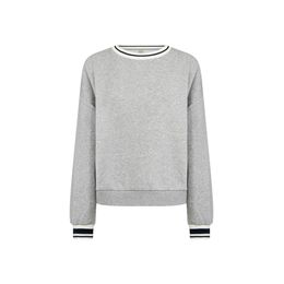 Strickpullover soyaconcept "Soya Concept Sweater SC", Damen, Gr. L, 99110 lt grau melange, Obermaterial: 60% Baumwolle, 40% Polyester, Pullover Strickpullover