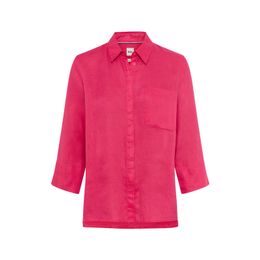 Kurzarmbluse Brax "Style VICKI", Damen, Gr. 34, pink, Web, 100% Leinen, Blusen