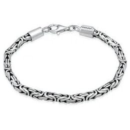 Armband Kuzzoi "Herren K&ouml;nigskette Robust 925 Silber" Gr. 19, grau, Armb&auml;nder, Herren, 19cm, ohne Stein, Silber 925 (Sterlingsilber), Armband