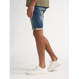 Shorts PETROL INDUSTRIES "Men Shorts Denim", Damen, Gr. M (38), N-Gr, tiefblau sea, Denim/Jeans, Obermaterial: 77% Baumwolle, 21% Polyester, 2% Elasthan, slim fit kniefrei, Hosen Shorts, Slim Fit