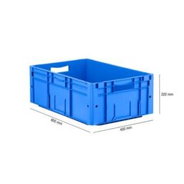 Sch&auml;fer Shop Euro Box Serie LTF 6220, aus PP, Inhalt 42 L, Durchfassgriff, blau