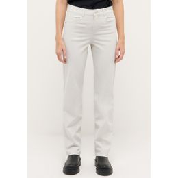 5-Pocket-Jeans Angels "Style Straight Lara", Damen, Gr. 38, L&auml;nge 28, chalk used, Denim/Jeans, Obermaterial: 98% Baumwolle, 2% Elasthan, unifarben, straight fit lang, Jeans 5-Pocket-Jeans, mit Stretch