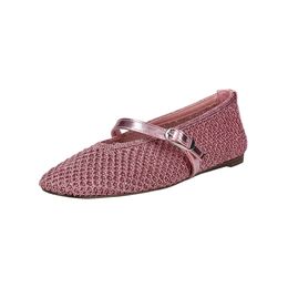 Riemchenballerina Steve Madden "Steve Madden Ballerinas Textil", Damen, Gr. 39, pink, Textil, Schuhe Riemchenballerina