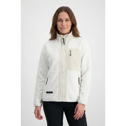Fleecejacke Icepeak "AGENE", Damen, Gr. L, natural wei&szlig;, Obermaterial: 100% Polyester, Jacken Fleecejacke