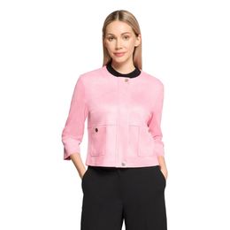 Jackenblazer Betty Barclay "Damen mit aufgesetzten Taschen", Damen, Gr. 40, sea pink, Samt, Obermaterial: 95% Polyester, 5% Elasthan, gerade normal, Rundhals, Blazer