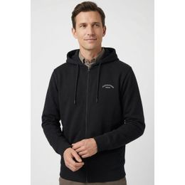 Jack & Jones Kapuzensweatjacke JACK & JONES "JJCOLLEGE LOGO SWEAT ZIP HOOD", Herren, Gr. XS, schwarz, Sweatware, Obermaterial: 80% Baumwolle, 20% Polyester, unifarben, relaxed fit normal, Rundhals, Rippb&uuml;ndchen, Sweatjacken
