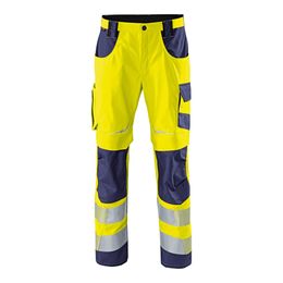 K&Uuml;BLER WORKWEAR K&uuml;bler Hose REFLECTIQ PSA 2 warngelb/dunkelblau Form 2207 Gr&ouml;&szlig;e 23 ; K&uuml;bler Workwear (2207 8340-3448-23)