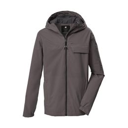 Funktionsjacke Killtec "KOS 125 BYS JCKT", Jungen, Gr. 128, taupe, Obermaterial: 100% Polyester;Futter: 100% Polyester, Jacken Funktionsjacke, Wind- und wasserdicht, verschwei&szlig;te N&auml;hte, Teflon EcoElite&trade;