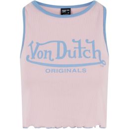 Muskelshirt Von Dutch "Von Dutch ASHLEY TOPS", Damen, Gr. L, pink, 100% Baumwolle, bedruckt, normal, Rundhals, Shirts
