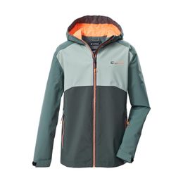 Funktionsjacke Killtec "KOS 147 BYS JCKT", Jungen, Gr. 164, grasgr&uuml;n, Obermaterial: 100% Polyester;Futter: 100% Polyester, Jacken Funktionsjacke, Kinderjacke, wasserdicht, Colourblock, Teflon EcoElite&trade; impr&auml;gniert