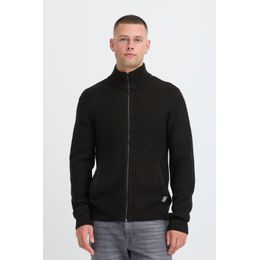 Strickjacke Blend "BHRibes", Herren, Gr. XXL, schwarz, Grobstrick, 100% Polyacryl, unifarben, normal normal, hoch geschlossener Ausschnitt, Rippstrickb&uuml;ndchen, Strickjacken Strickjacke, Schicke Zip-Jacke mit Eingrifftaschen