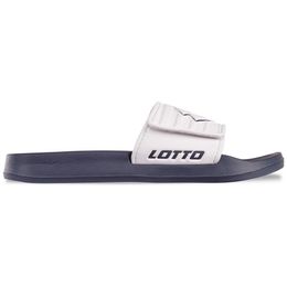 Badesandale Lotto, Damen, Gr. 36, blau (navy, wei&szlig;), Synthetik, Schuhe, mit praktischem Klettverschlu&szlig;