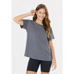 ENDURANCE ATHLECIA Funktionsshirt ATHLECIA "LIZZY", Herren, Gr. 46, grau, 88% Polyester, 12% Elasthan, meliert, normal, Rundhals, Shirts Funktionsshirt, mit QUICK DRY-Technologie