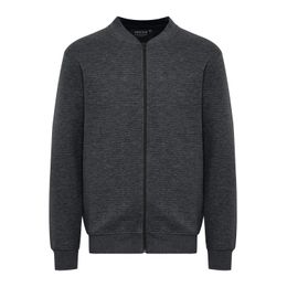 Sweatjacke INDICODE "Sweatjacke IDBronte", Herren, Gr. L, grau (charcoal mix), Obermaterial: 77% Polyester PES. 23% Baumwolle CO., Sweatjacken Sweatjacke