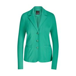 Jackenblazer GOLDNER "Kurzgr&ouml;&szlig;e Viskoseblazer mit Reverskragen", Damen, Gr. 24, gr&uuml;n, Obermaterial: 67% Viskose CV. 27% Polyester PES. 6% Elasthan EL., Blazer, stretchbequeme Jerseyqualit&auml;t
