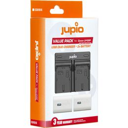 Jupio Value Pack: 2x Battery LP-E6P ULTRA 2600mAh + Dual Charger