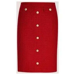Madeleine Mode Sommerrock MADELEINE "Rock Schlanker Bleistift-Rock mit Glanz-Akzenten", Damen, Gr. 42, rot, Obermaterial: 50% Polyester PES. 50% Wolle WO., Modern, normal, R&ouml;cke