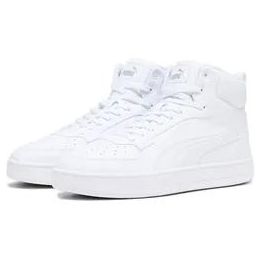 Sneaker Puma "CAVEN 2.0 MID", Herren, Gr. 42,5, wei&szlig; (Puma wei&szlig;, Puma silber), Synthetik, unifarben, Schuhe Sneaker, mit Schn&uuml;rverschluss, rutschhemmende Gummilaufsohle