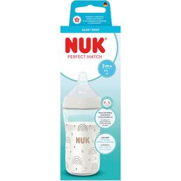 Nuk Babyflasche aus Glas Perfect Match wei&szlig;, ab 3 Monate, 230 ml