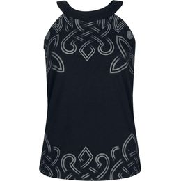 Black Premium by EMP Tank-Top with Nordic Ornaments Neckholder schwarz in XXL Q225-000990 M514733