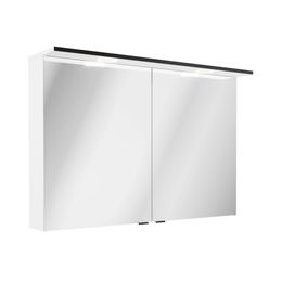 Fackelmann LED-Spiegelschrank 'Flair' wei&szlig;/schwarz 100 x 69,6 x 26,5 cm