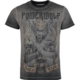 Powerwolf Wolf Vs Man T-Shirt grau in 3XL *21679-PW