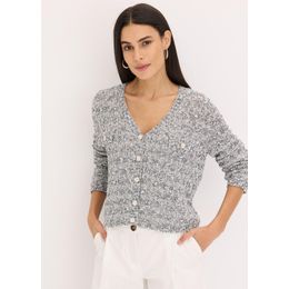 bonprix Boucl&eacute; Strickjacke, grau, Gr.44/46 (L), elegante Boucl&eacute; Strickjacke