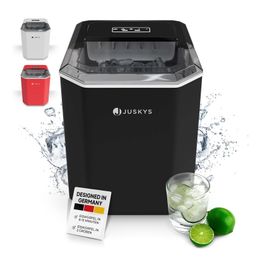 Juskys Eisw&uuml;rfelmaschine IceOracle - Eisw&uuml;rfel in wenigen Minuten - 12 kg/Tag - 2 Gr&ouml;&szlig;en - Schwarz