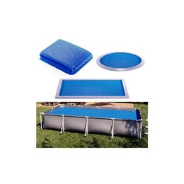 OK-Living Eckige Solarfolie Pool blau, Solarabdeckplane 450x220 cm
