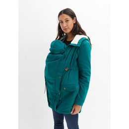 bonprix 3-in-1 kuschelig gef&uuml;tterte Umstands- und Tragejacke, gr&uuml;n, Gr.46, Kuschelige Umstandsjacke mit Teddyfutter f&uuml;r die Schwangerschaft und danach