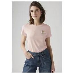 Levi's T-Shirt LEVI'S "THE PERFECT TEE", Damen, Gr. S (36), lse_butterfly on daisy crystal pink, Single Jersey, Obermaterial: 100% Baumwolle, normal, Rundhals, abgesteppt, Shirts T-Shirt, mit Batwing-Logoprint