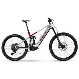 GHOST E-Riot CF Advanced Performance CX 800Wh - S - E-MTB Enduro (160-180 mm) - misty gray/rebel red - glossy