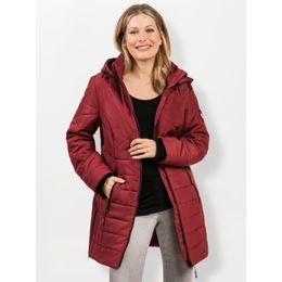WITT Damen Steppjacke mit seitlichen Rei&szlig;verschl&uuml;ssen, dunkelrot, Gr&ouml;&szlig;e 36