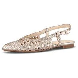 Slingpumps Gabor "Slingpumps", Damen, Gr. 42.5, gold, Schuhe Slingpumps
