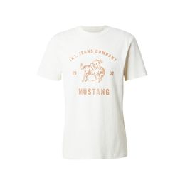 Mustang T-Shirt 'Austin' Herren Gr&ouml;&szlig;e 5XL hellbraun / offwhite