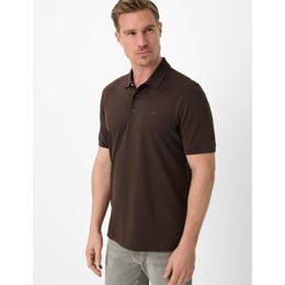 Brax Herren Polo Style PETE chocolate, dunkelbraun, Gr. L
