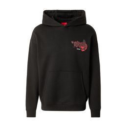 Hugo Sweatshirt 'Dagethood' Herren Gr&ouml;&szlig;e XXL rot / schwarz